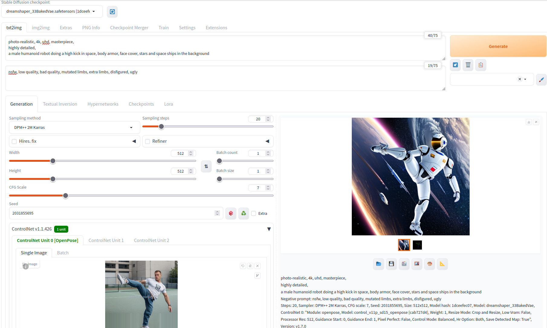 How to use ControlNet in Automatic1111 Part 3: Lineart & OpenPose ...